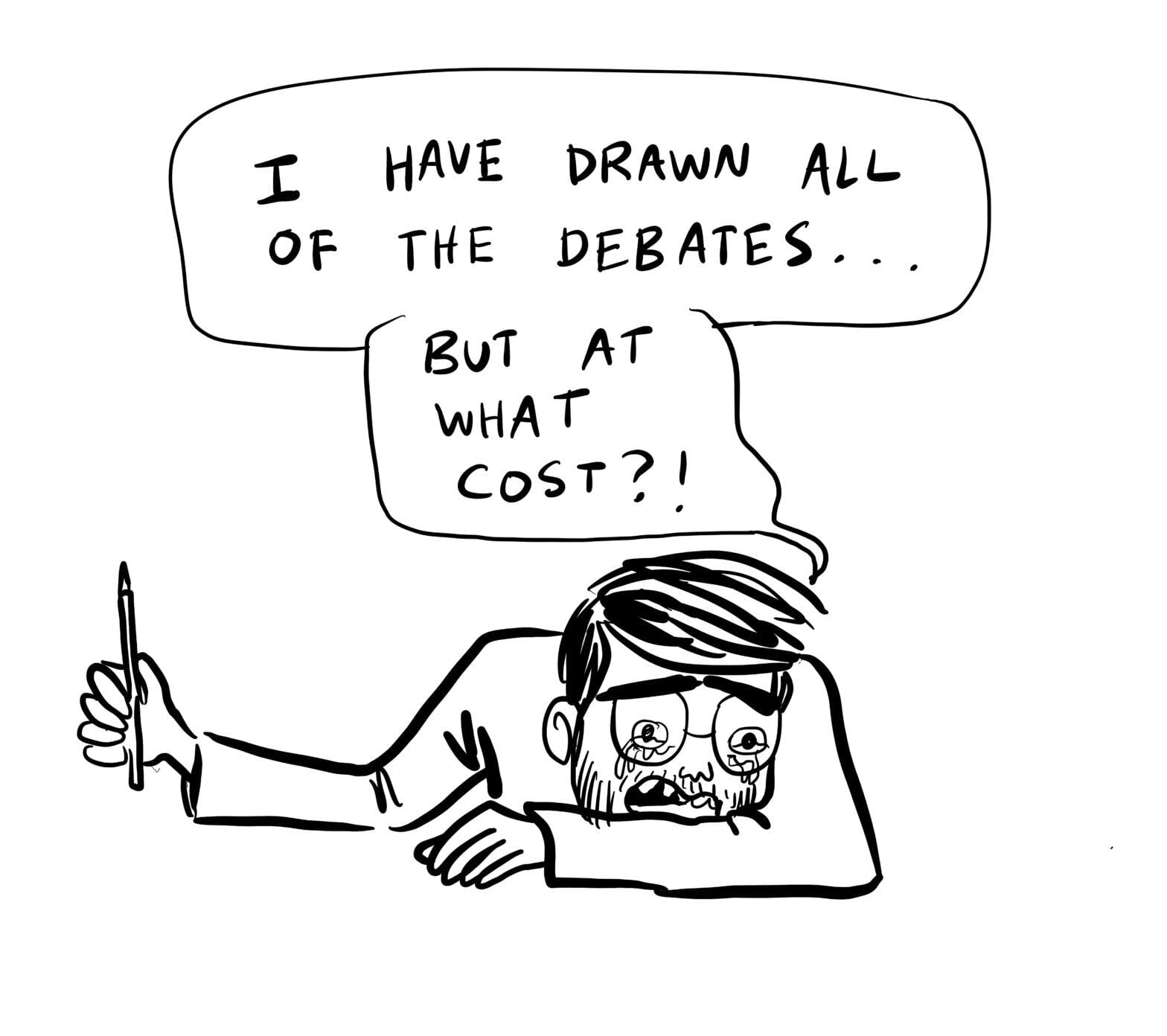 Live Drawing The Last Presidential Debate