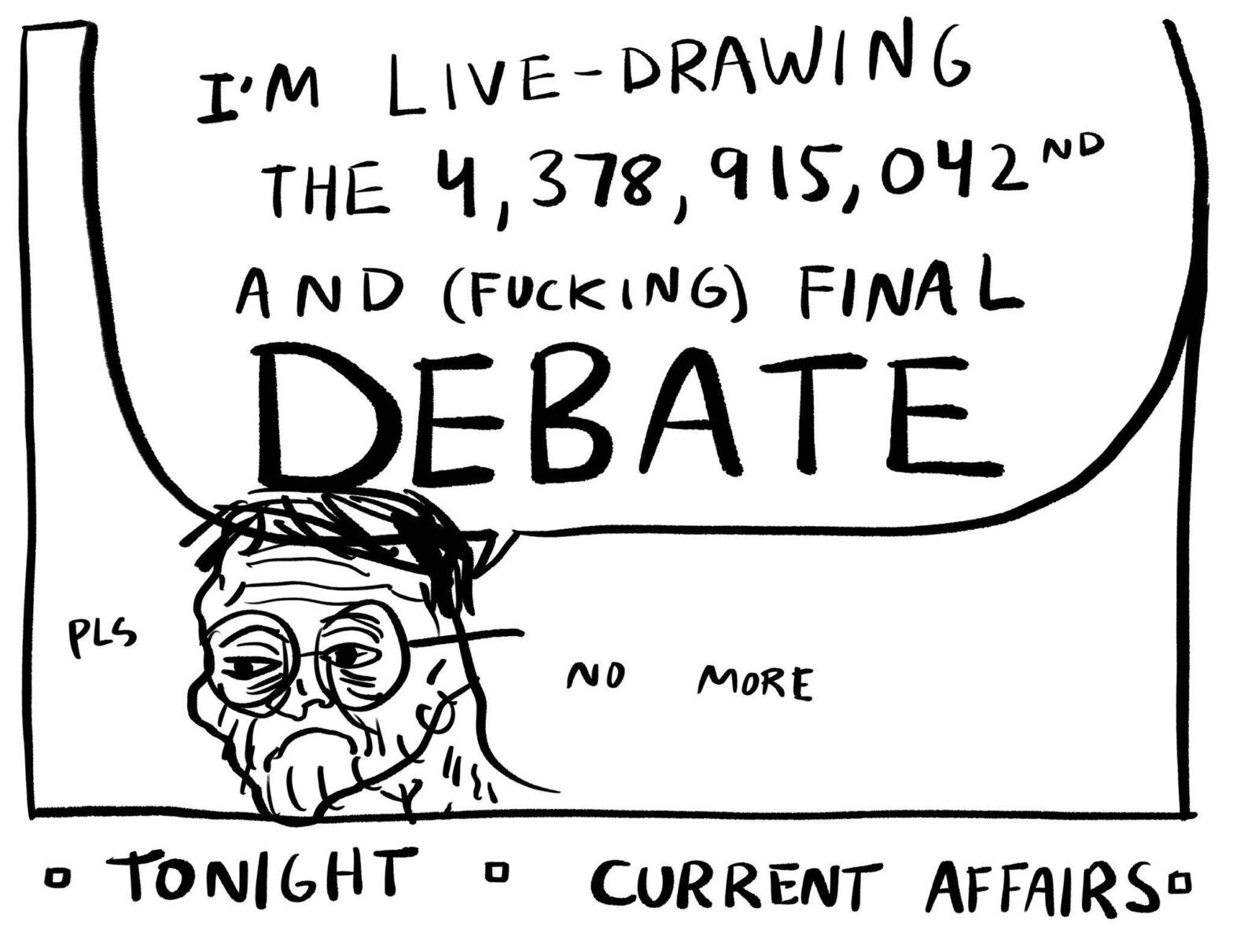 Live Drawing The Last Presidential Debate